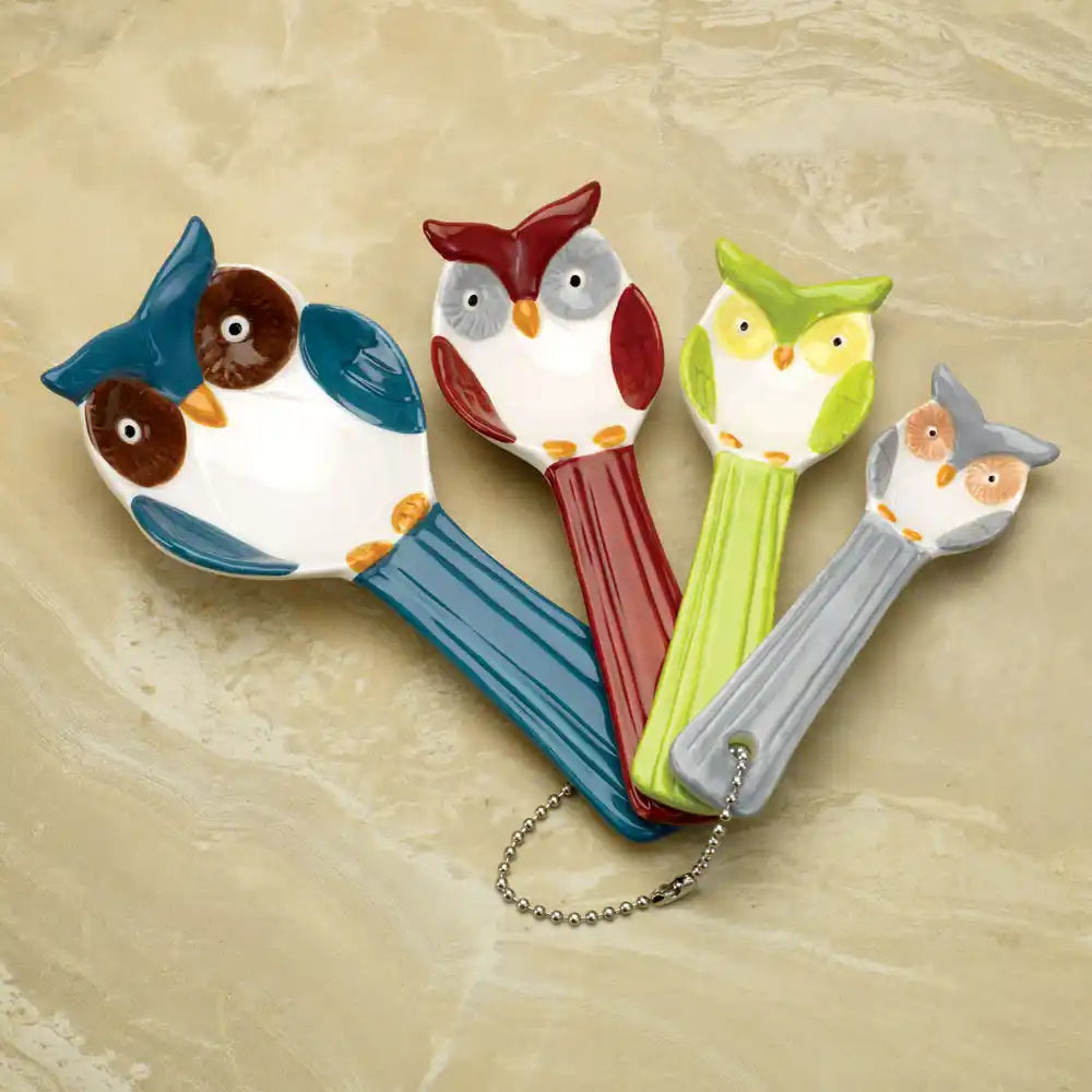Ceramic Owl Measuring Spoons | Bits and Pieces – Bits and Pieces Canada