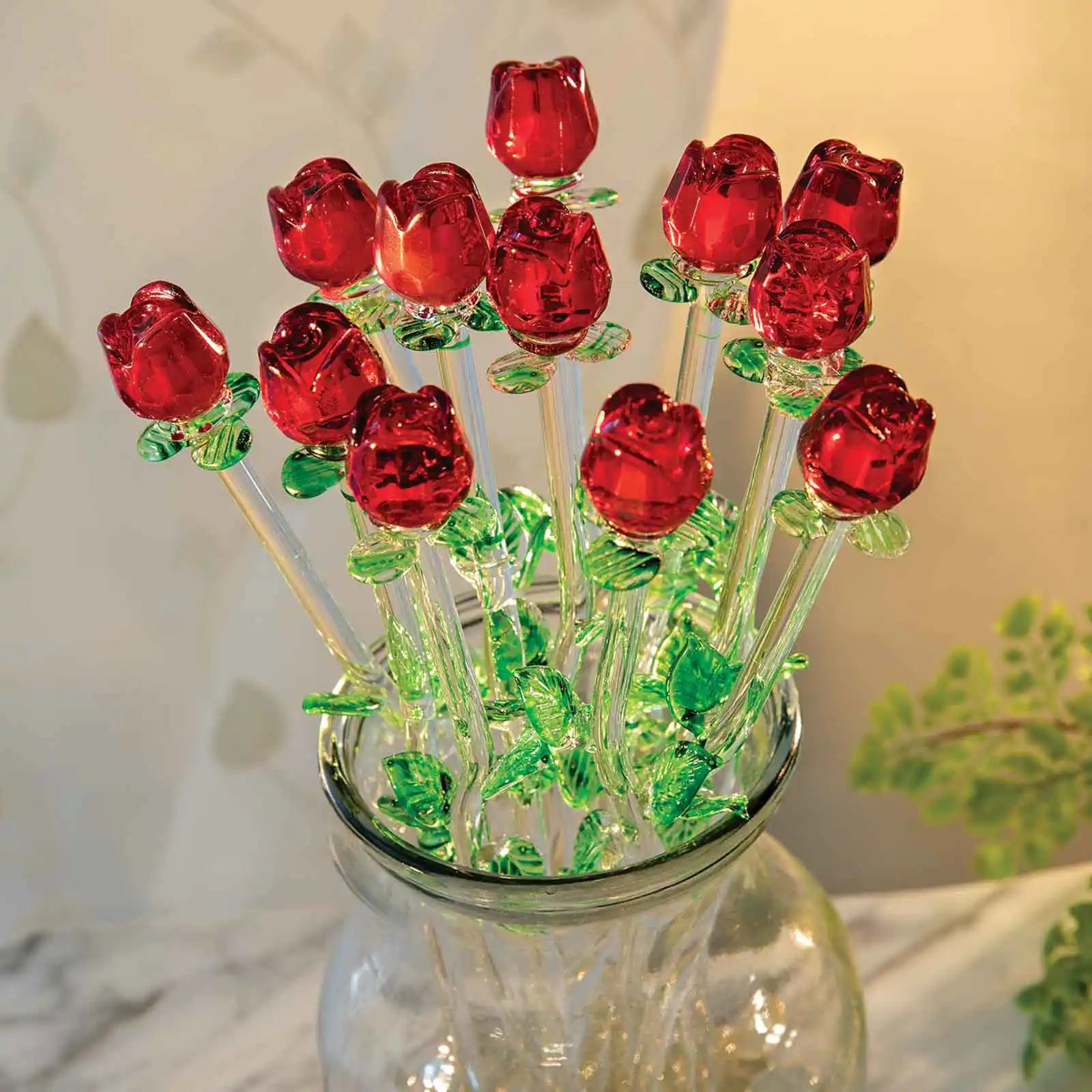 One Dozen Red Crystal Roses – Bits and Pieces Canada