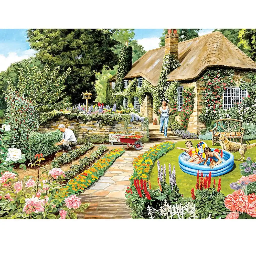 Summer Cottage Garden 1000 Piece Jigsaw Puzzle | Bits and Pieces Canada